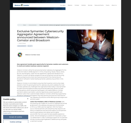 Exclusive Symantec Cybersecurity Aggregator Agreement announced between ...